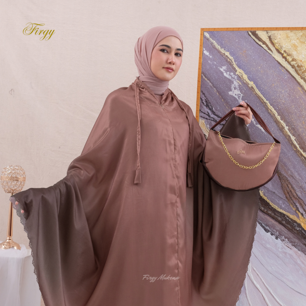 Jual FIRGY - Mukena Dewasa Santorini Shimer Gradasi Ombre 2in1 Premium ...