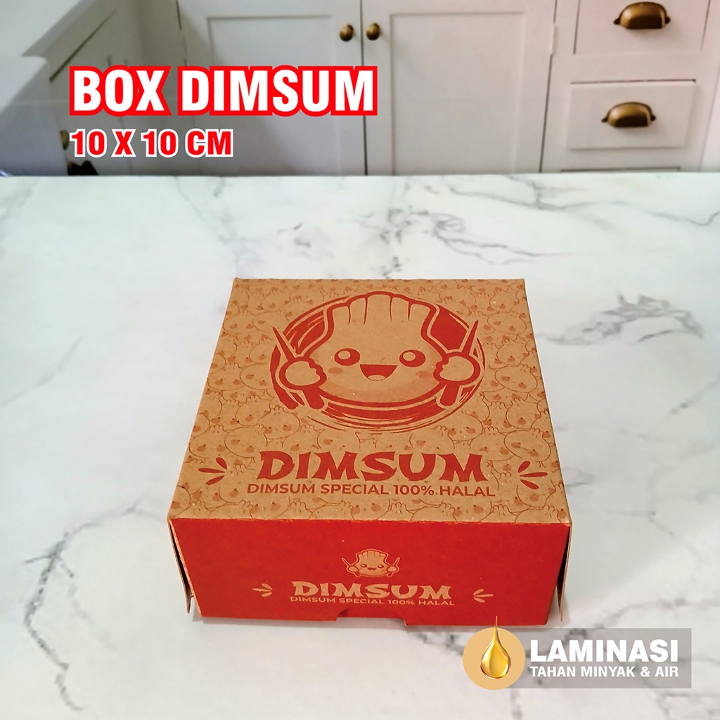 Jual Box Dimsum, Box Takoyaki model motif 10x10 | Shopee Indonesia