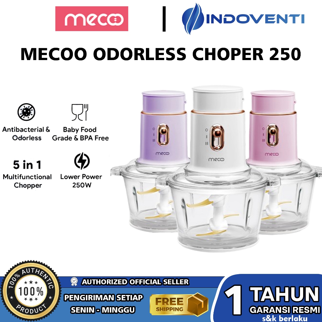 Jual Mecoo Most Aesthetic 5 in 1 Chopper Antibacterial Odorless Chopper ...