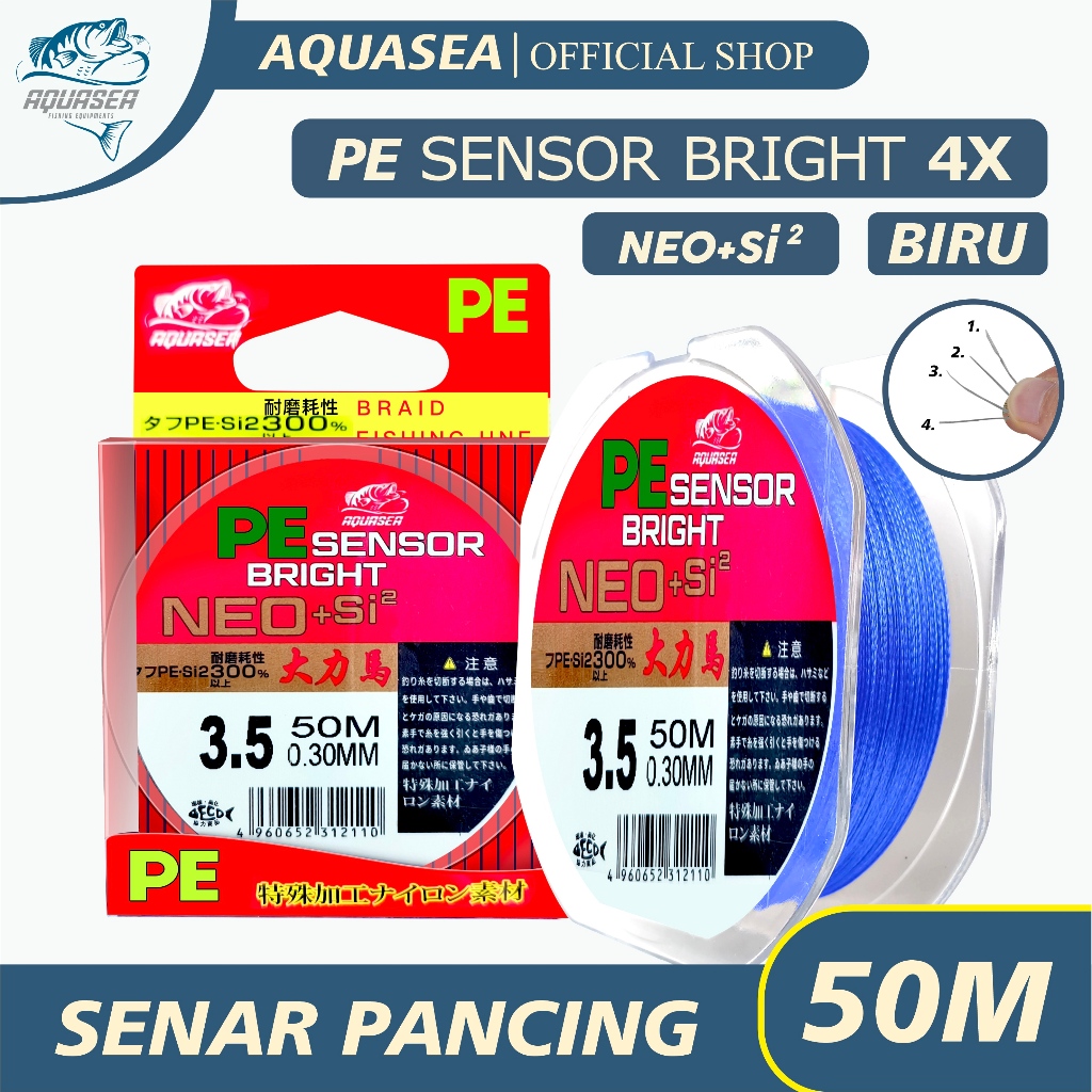 Jual AQUASEA - Tali Pancing PE Sensor Bright NEO+Jepang Senar Pancing ...