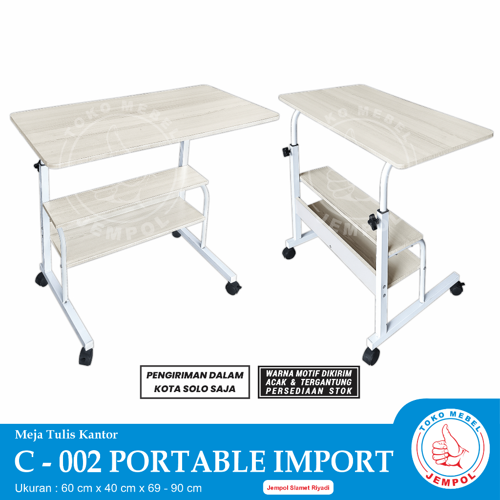 Jual Meja Tulis C-002 Import Standing Desk Adjustable / Meja Portable ...