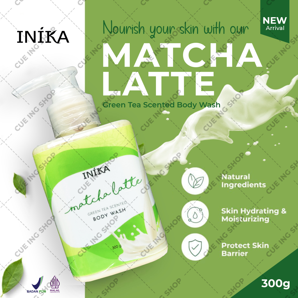 Jual INIKA Body Wash Matcha Latte Green Tea Scented 300gr (ORIGINAL ...