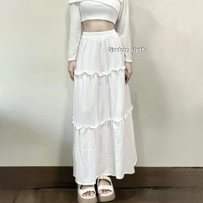Jual KIYANA Cirebon Cloth - Yeojin Skirt / Rok Bersusun / Rok Ruffle ...
