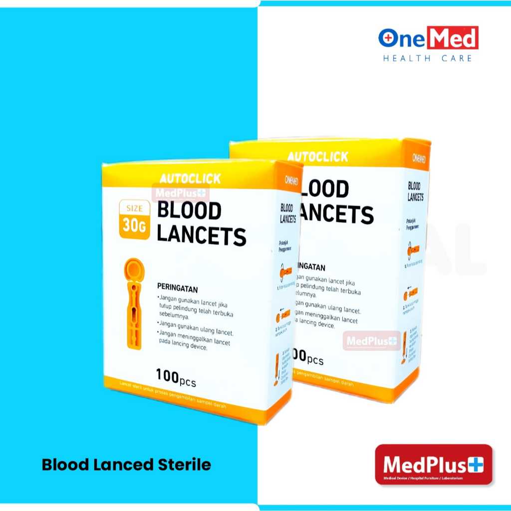 Jual M+ Blood Lancets 30 G OneMed Isi 100 Pcs (Ukuran Kecil) | Shopee ...