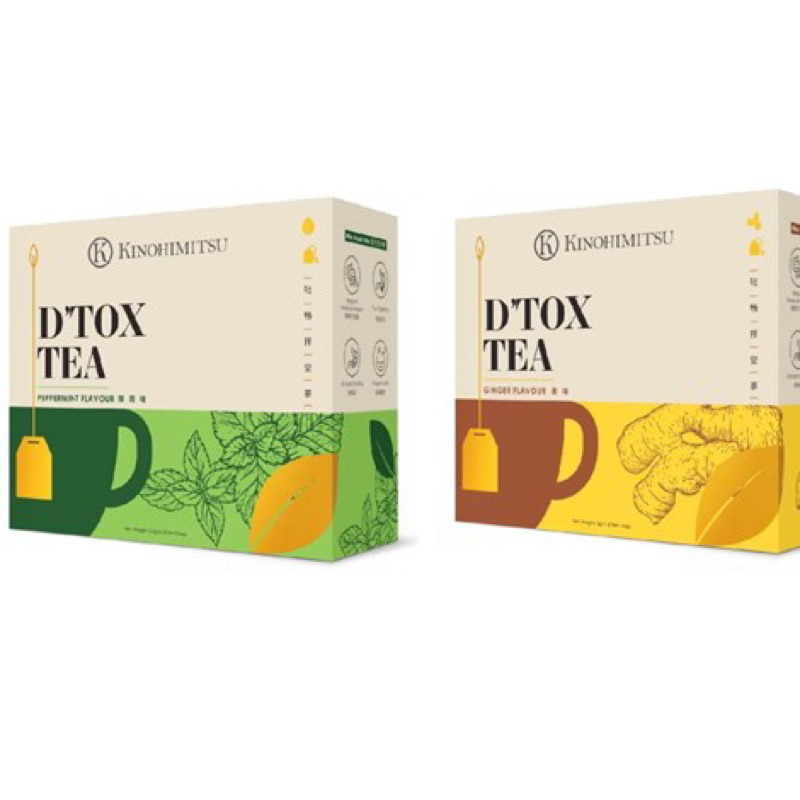 Jual Kinohimitsu Detox Tea Peppermint / Ginger Flavour Tea Bag Sachet ...