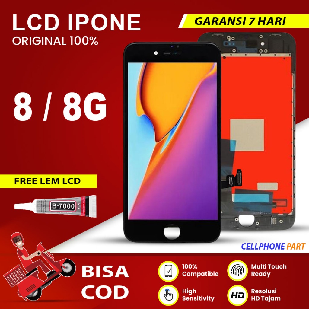 Jual LCD IPHONE 8 / 8G FULLSET TOUCHSCREEN | Shopee Indonesia