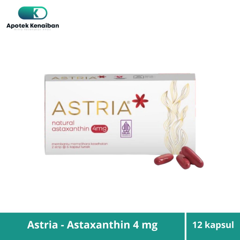 Jual ASTRIA ASTAXANTHIN 4MG BOX 12 KAPSUL | Shopee Indonesia