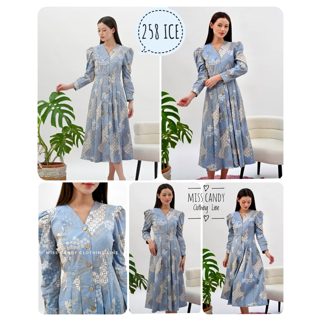 Jual KJK Maxi Long Dress Batik Manopo Kancing 258 SOS ICE JM UBI MTS DNA AYU JCO COD AZ RAP HT ...