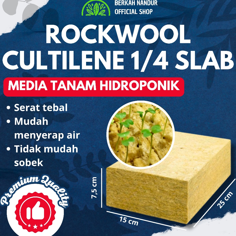 Jual Baru Irit Rockwool 14 Slab Rockwool Hidroponik Rock Wool Media Tanam Hidroponik 25 x 15 x75 ...