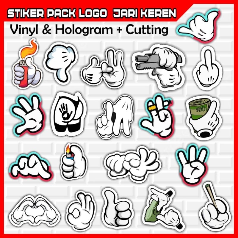Jual Stiker cutting logo jari stiker jari keren | Shopee Indonesia