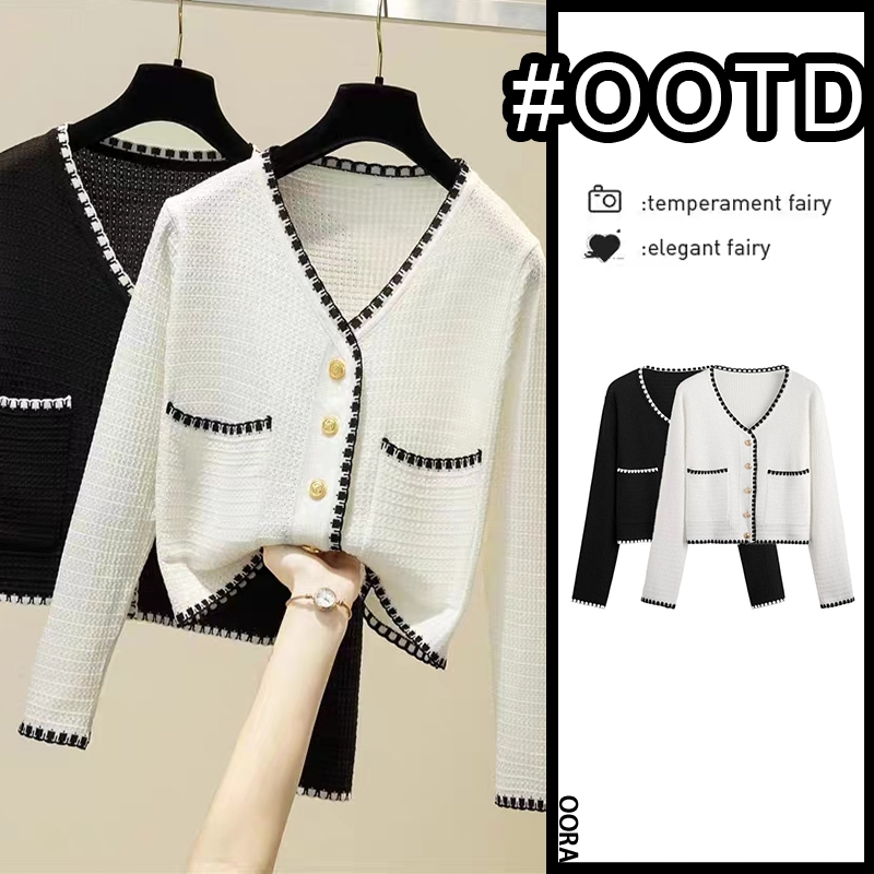 Jual OORA Cardigan Wanita Korean Style Atasan Rajutan Wanita Terbaru Kekinian Panjang Lengan ...