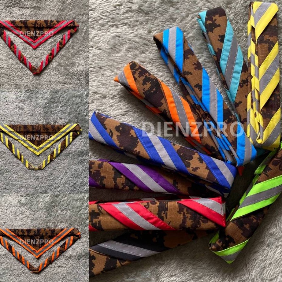 Jual Scraf menyala loreng pramuka macam macam list warna | Shopee Indonesia