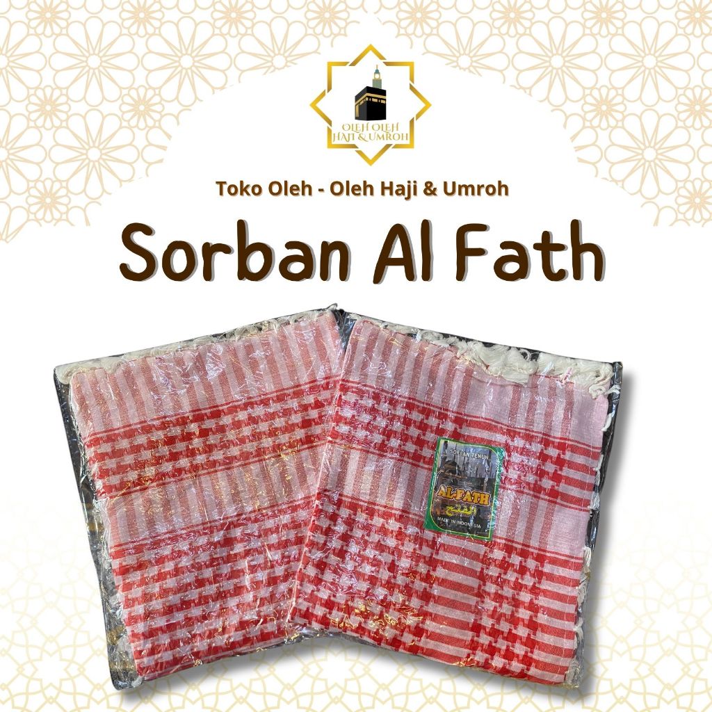 Jual SORBAN AL FATH MERAH PUTIH 1 PCS SORBAN ARAB SORBAN LAKI LAKI ...