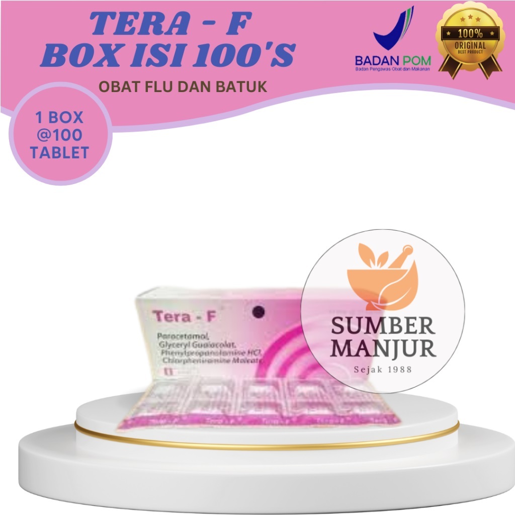 Jual TERA F BOX / 100 TABLET / OBAT FLU DAN BATUK | Shopee Indonesia