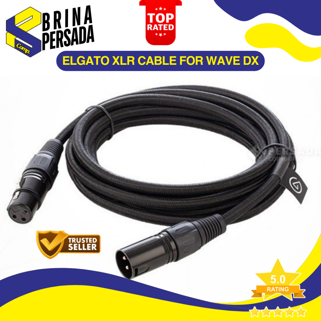 Jual ELGATO XLR CABLE FOR WAVE DX Shielded Microphone Cable Recording ...