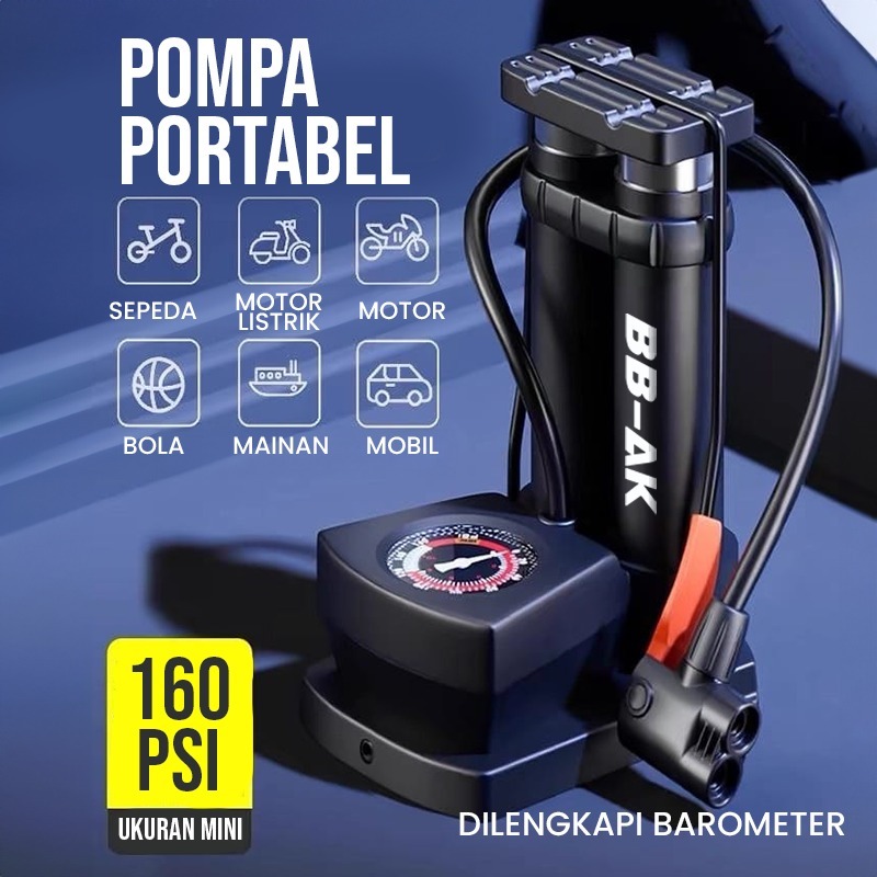 Jual BBAK Pompa Injak Darurat 160 PSI Foot Pump Kompa Angin Manual Kaki ...