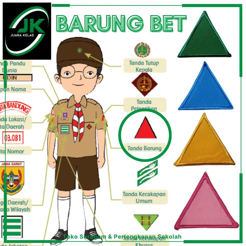 Jual [JK] 2Pcs Barung Bet Badge Tanda Regu Pramuka Siaga Tanda Barung ...