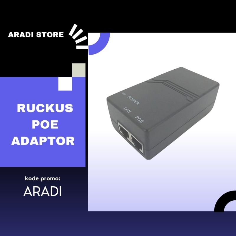 Jual (NEW) Paket Ruckus Adaptor POE Gigabit & Bracket Original | Shopee ...