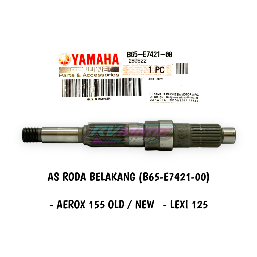Jual AS RODA BELAKANG AXLE DRIVE AEROX 155 OLD AEROX 155 NEW LEXI 125 ...