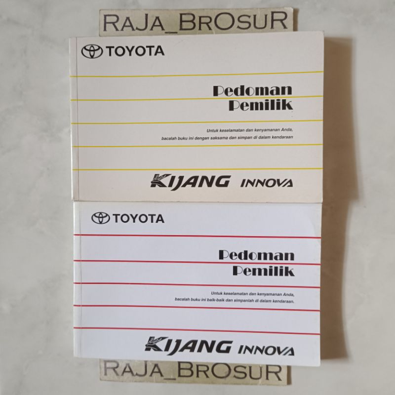Jual Buku pedoman pemilik Manual Book Toyota Kijang Innova 2004-2011 ...