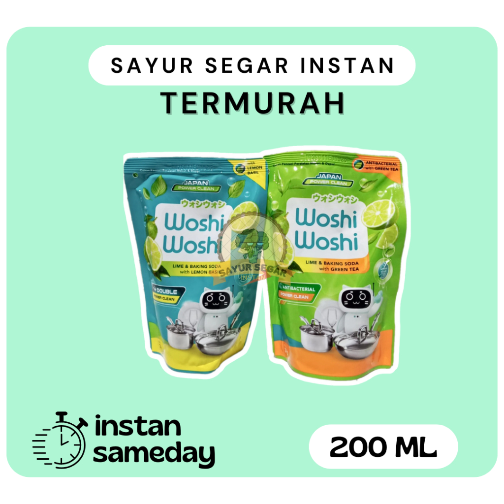 Jual Woshi-Woshi Sabun Cuci Piring Kemasan 200 ml -Sayur Segar Instan ...