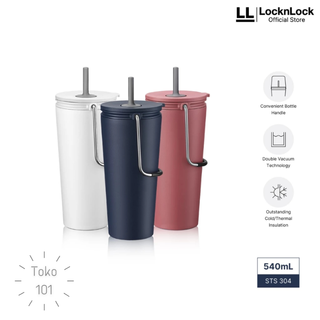 Jual LocknLock Bucket Tumbler Straw 540ml - LHC4268 | Shopee Indonesia