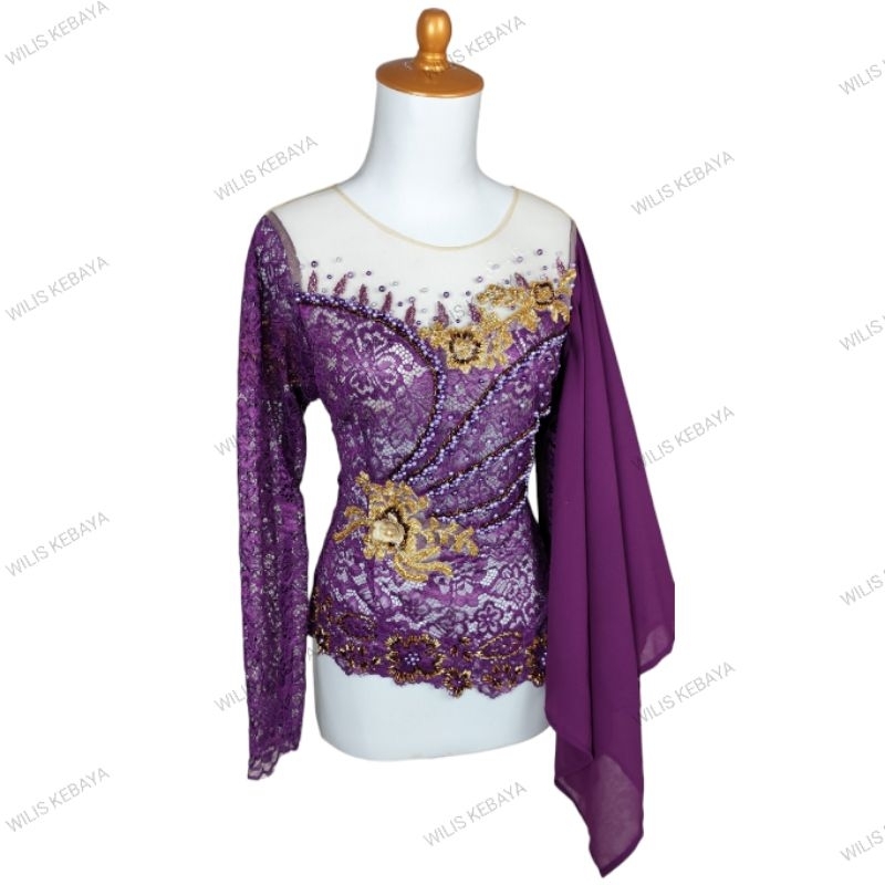 Jual Kebaya Modern Payet Motif Bunga dan Mutiara/ Kebaya Sinden Modern ...