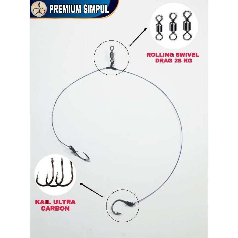 Jual Rangkaian Pancing Cabang 2 Mata Kail Untuk semua jenis Ikan | Shopee Indonesia