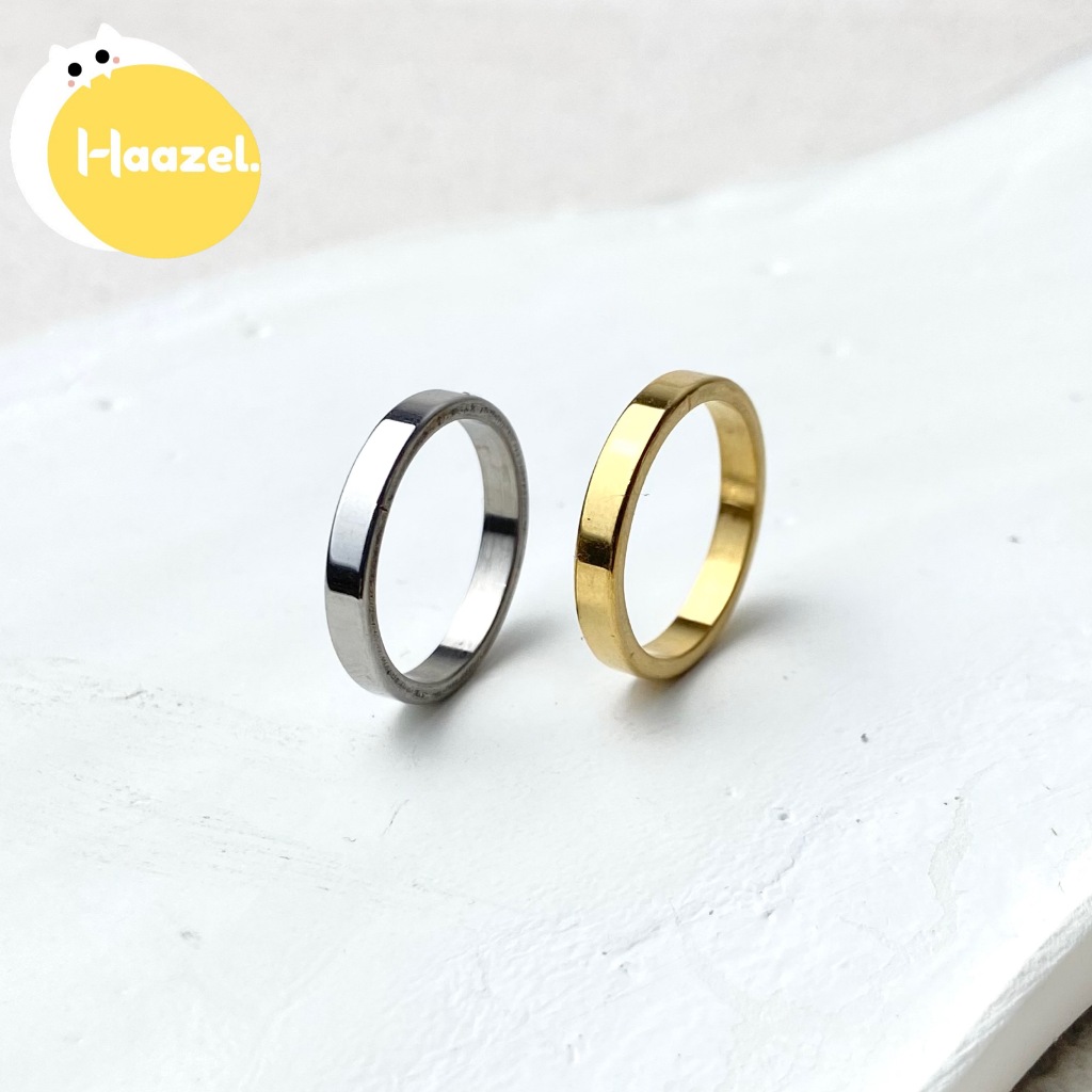 Jual Cincin Titanium Polos Pria Wanita Simple Ring Couple Flat ...