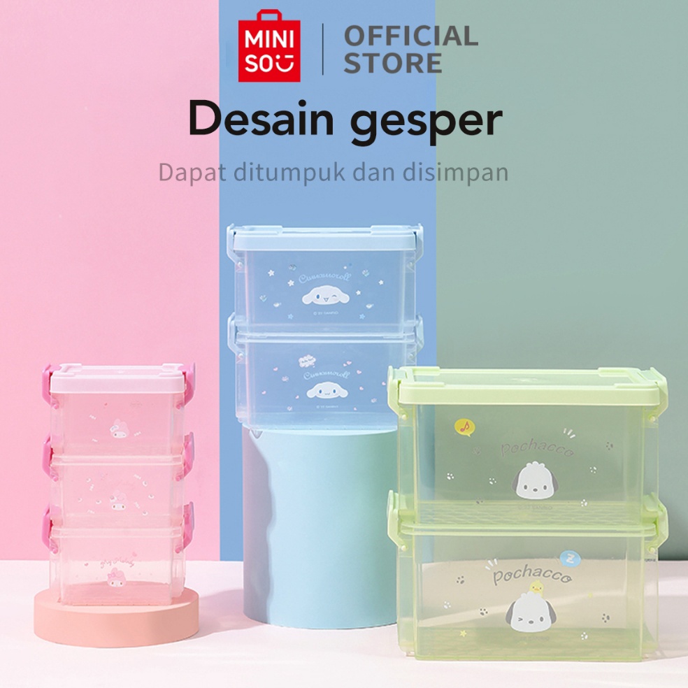 Jual Harga Bersahabat Miniso Sanrio Characters Storage Box Lantai Tiga Storage Box Kotak ...