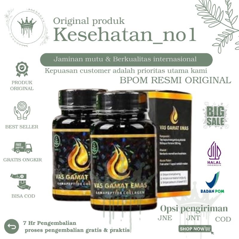 Jual vas gamat emas collagen original ( toko_herbalis09 ) | Shopee ...