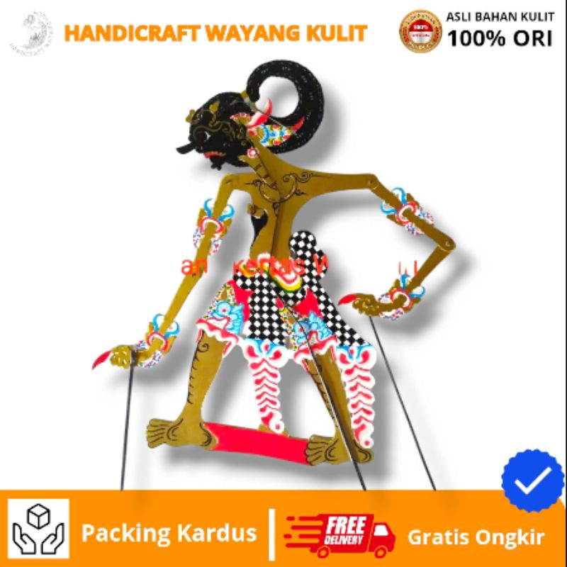 Jual HANDICRAFT WAYANG KULIT | wayang kulit sapi Bima 45cm Werkudara ...