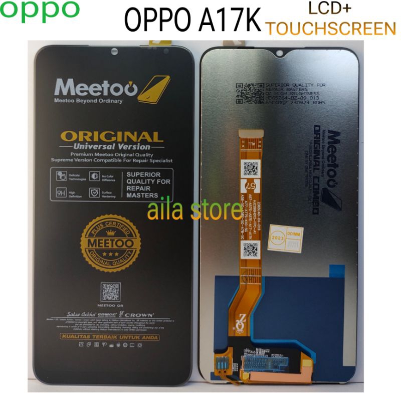 Jual LCD TOUCHSCREEN OPPO A17/A17K ORIGINAL MEETOO FULL SET | Shopee ...