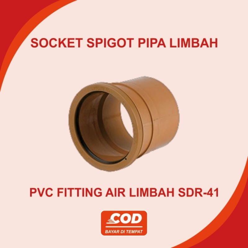 Jual Fitting Socket Spigot Pipa PVC Limbah SDR-41 Rucika 4 Inch (110 mm ...