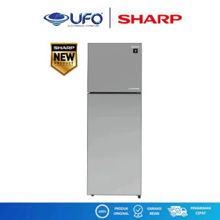Jual Sharp Kulkas 2 Pintu J-Tech Inverter Lemari Es 338 Liter SJ426GIMS ...