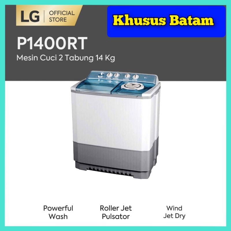 Jual MESIN CUCI LG 14KG P1400RT/MESIN CUCI MANUAL/MESIN CUCI 2TABUNG ...