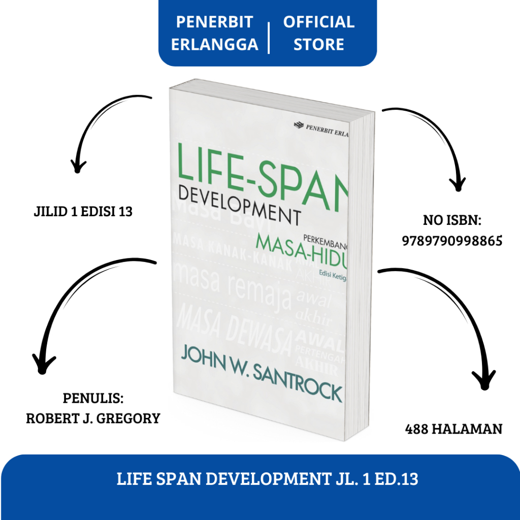 Jual [Erlangga Official] Life Span Development Jilid 1 Edisi 13 - John W. Santrock | Shopee ...