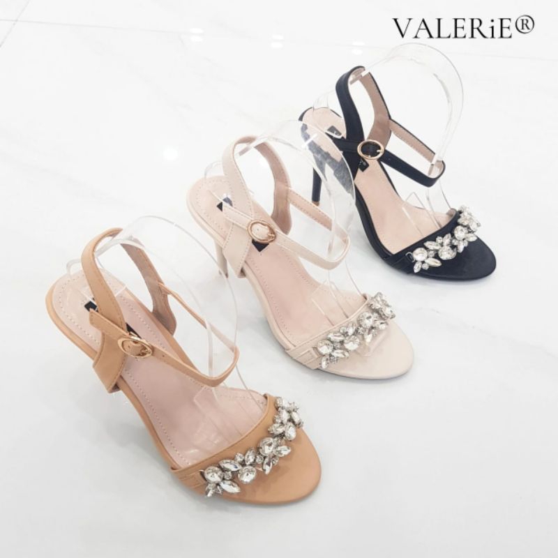 Jual VALERIE Sendal Heels Tali 9cm V711-A2 Dove 36-41 | Shopee Indonesia
