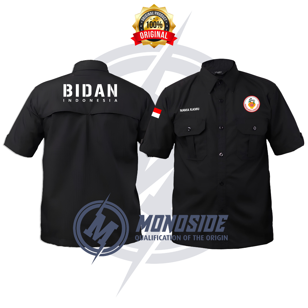 Jual KEMEJA PDL PDH LENGAN PANJANG IKATAN BIDAN INDONESIA FULL BORDIR FREE DESAIN CUSTOM ...