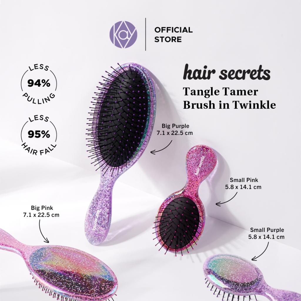 Jual Hair Secrets Tangle Tamer Brush in Twinkle / Sisir Rambut Anti ...