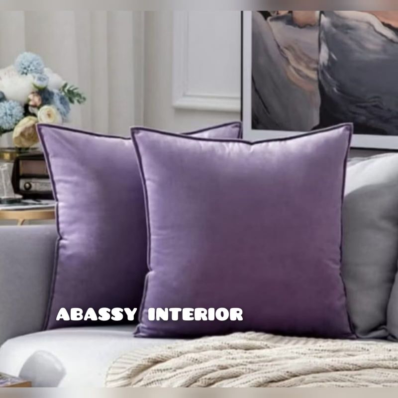 Jual sarung bantal sofa polos bahan suede premium ukuran 35x35 40x40 ...