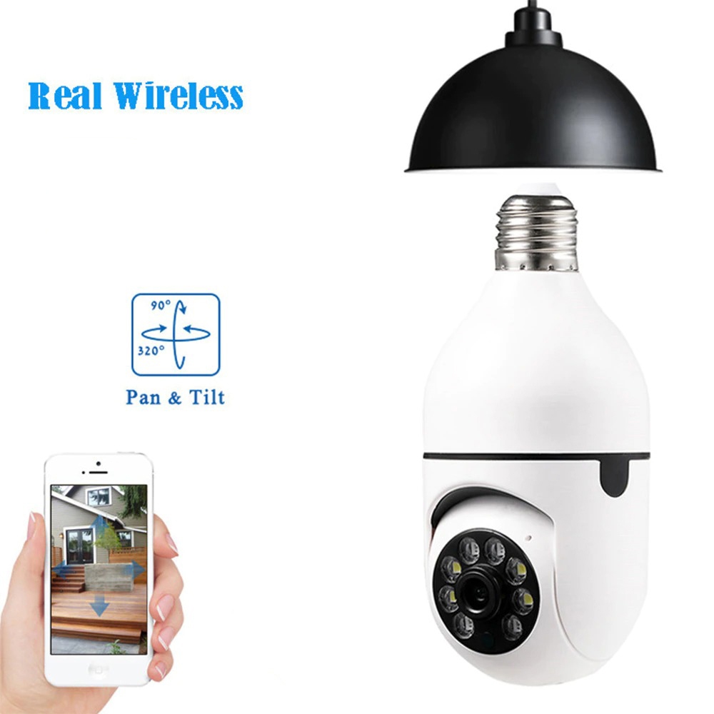 Jual CCTV IP Camera 1080P E27 Wireless Dual Light IR Sensor | Shopee ...
