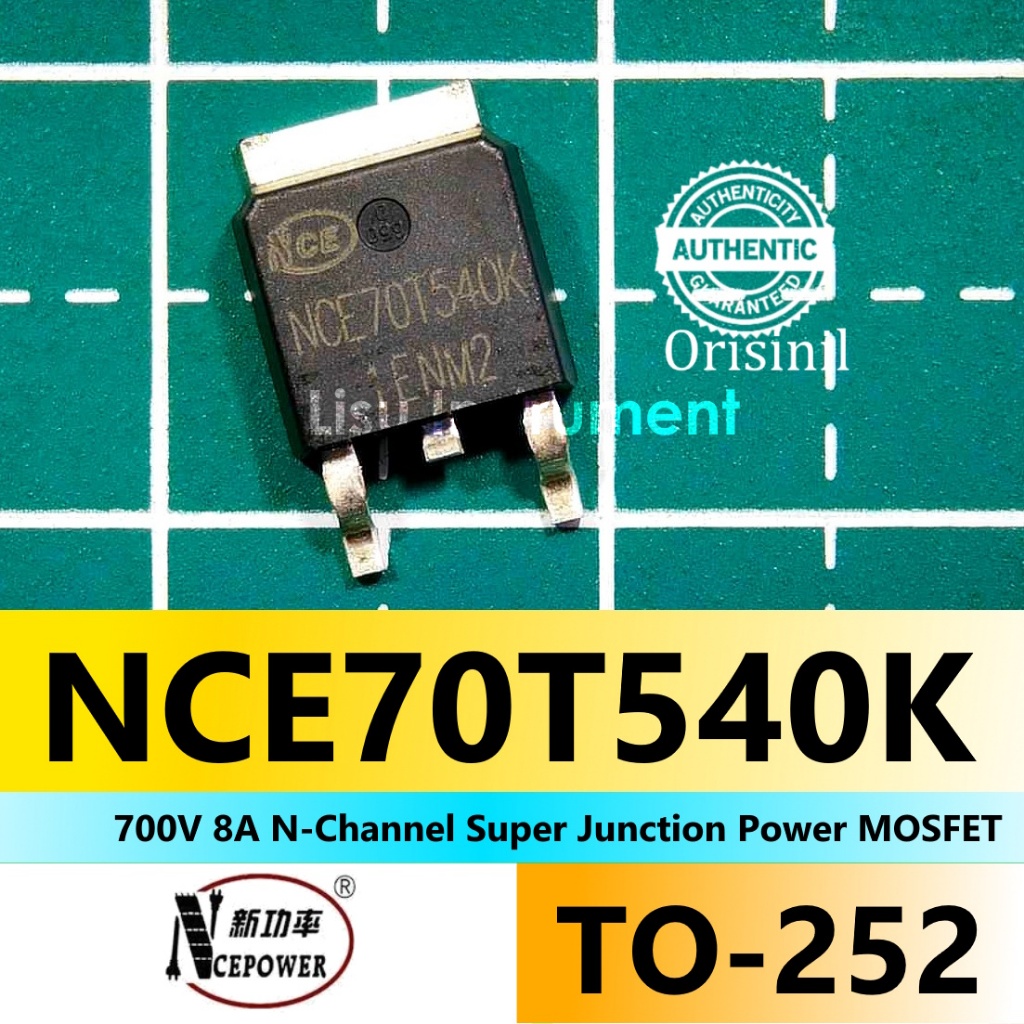 Jual NCE70T540K 700V 8A N-Channel Super Junction Power MOSFET TO-252 NCE ORIGINAL | Shopee Indonesia