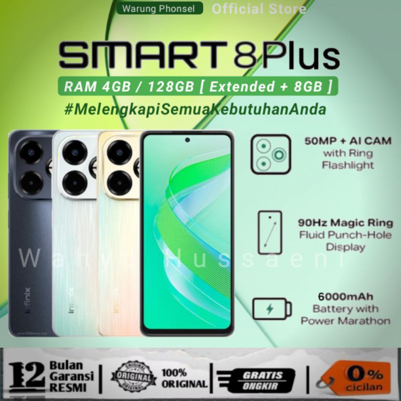 Jual Infinix Smart 8 Plus Ram 4GB+4GB*/128GB [Extended RAM + 8GB] | 100 ...
