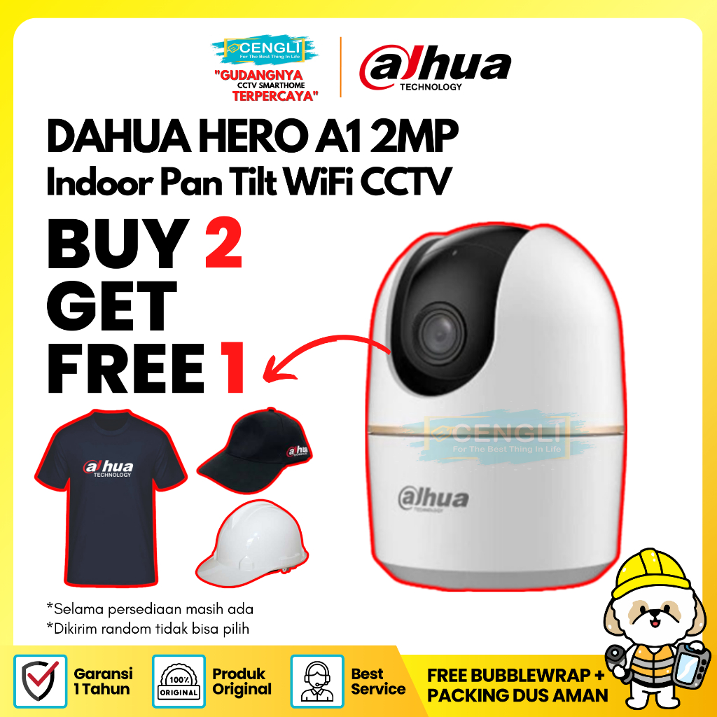 Jual Cctv Wifi Dahua HERO A1 2MP DH-H2A Smart Indoor Camera Built Mic ...