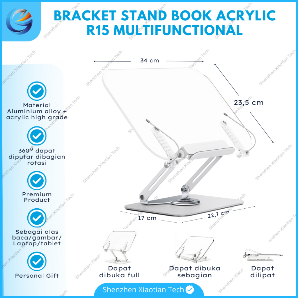 Jual Stand Book Acrylic | Tatakan Buku | Bracket Holder Book Akrilik ...