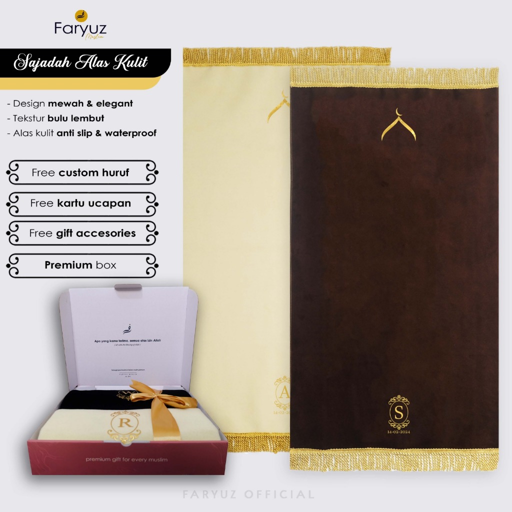 Jual Sajadah Couple Faryuz Sejadah Velboa Bulu Tipis Alas Kulit Hampers ...