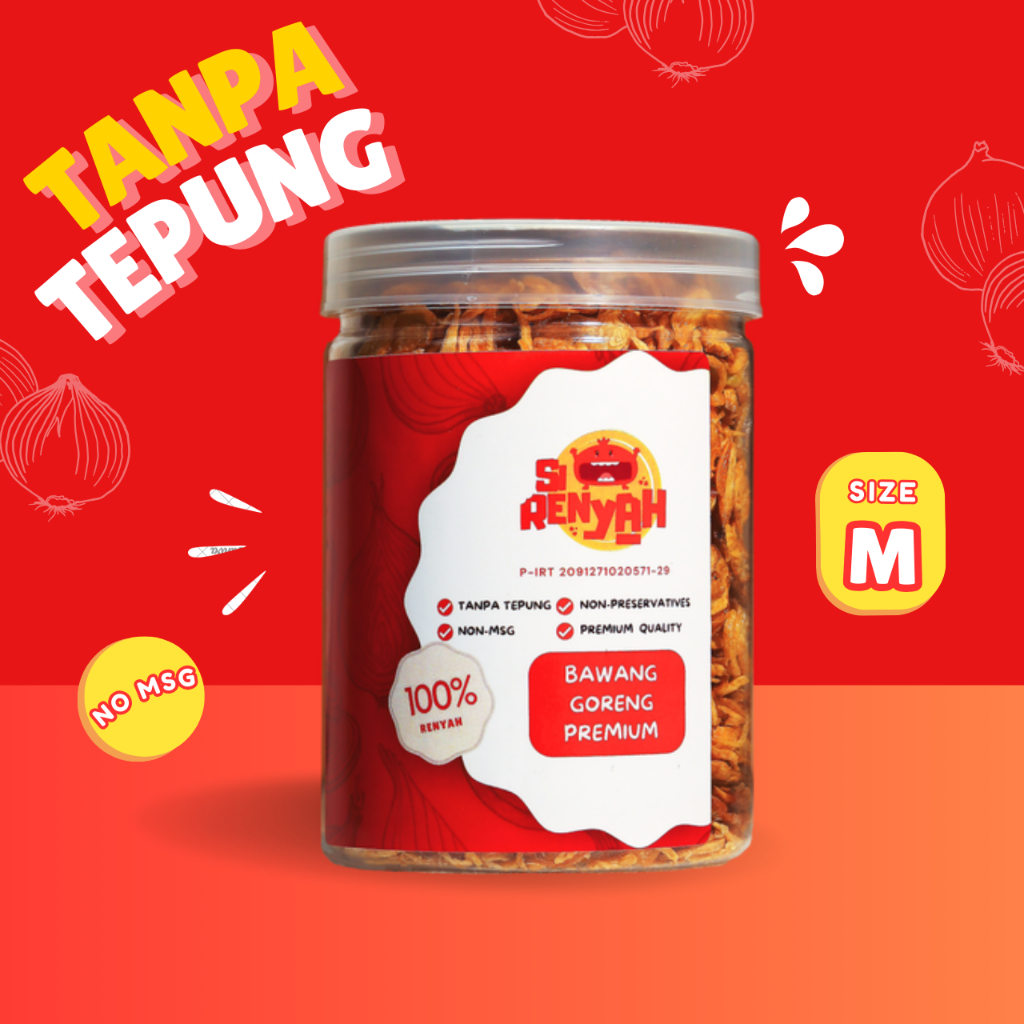 Jual Si Renyah Bawang Goreng Premium M – Asli, Bebas MSG & Tepung ...