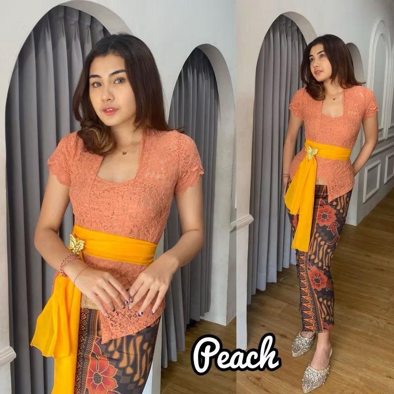 Jual Atasan Kebaya Modern Kutubaru Bali Bet Brokat Sofia Strait Lengan Lilit Pendek Tumpuk Set ...