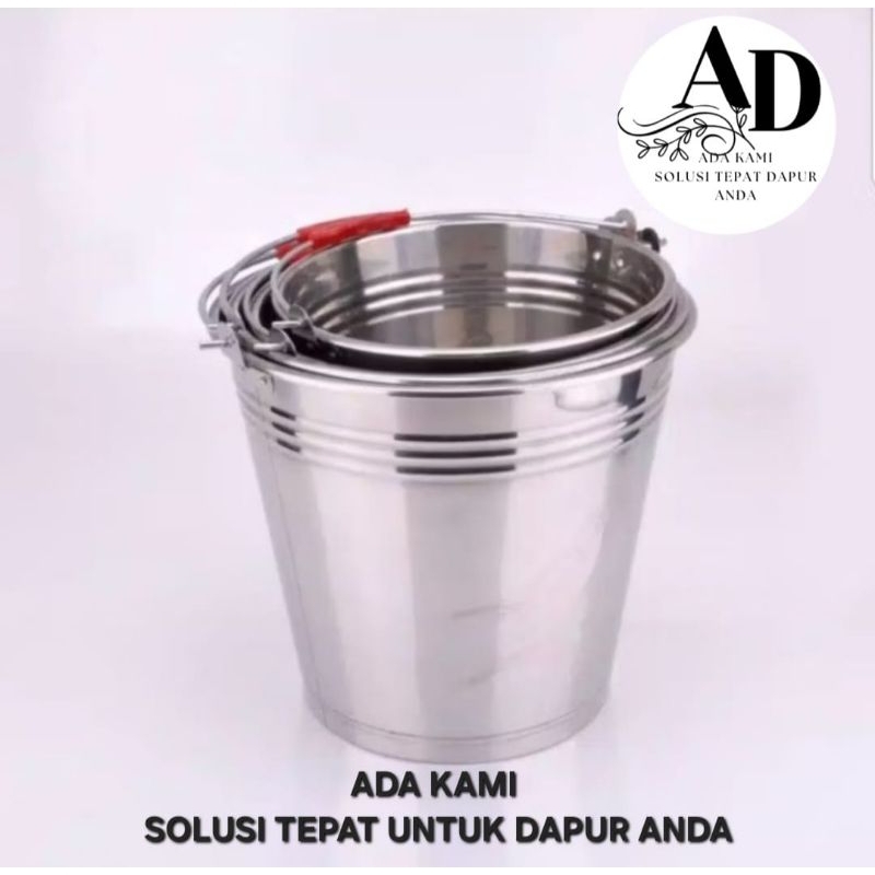 Jual ember timba Stainless steel besar 20 liter 16 liter 13 liter 11 ...